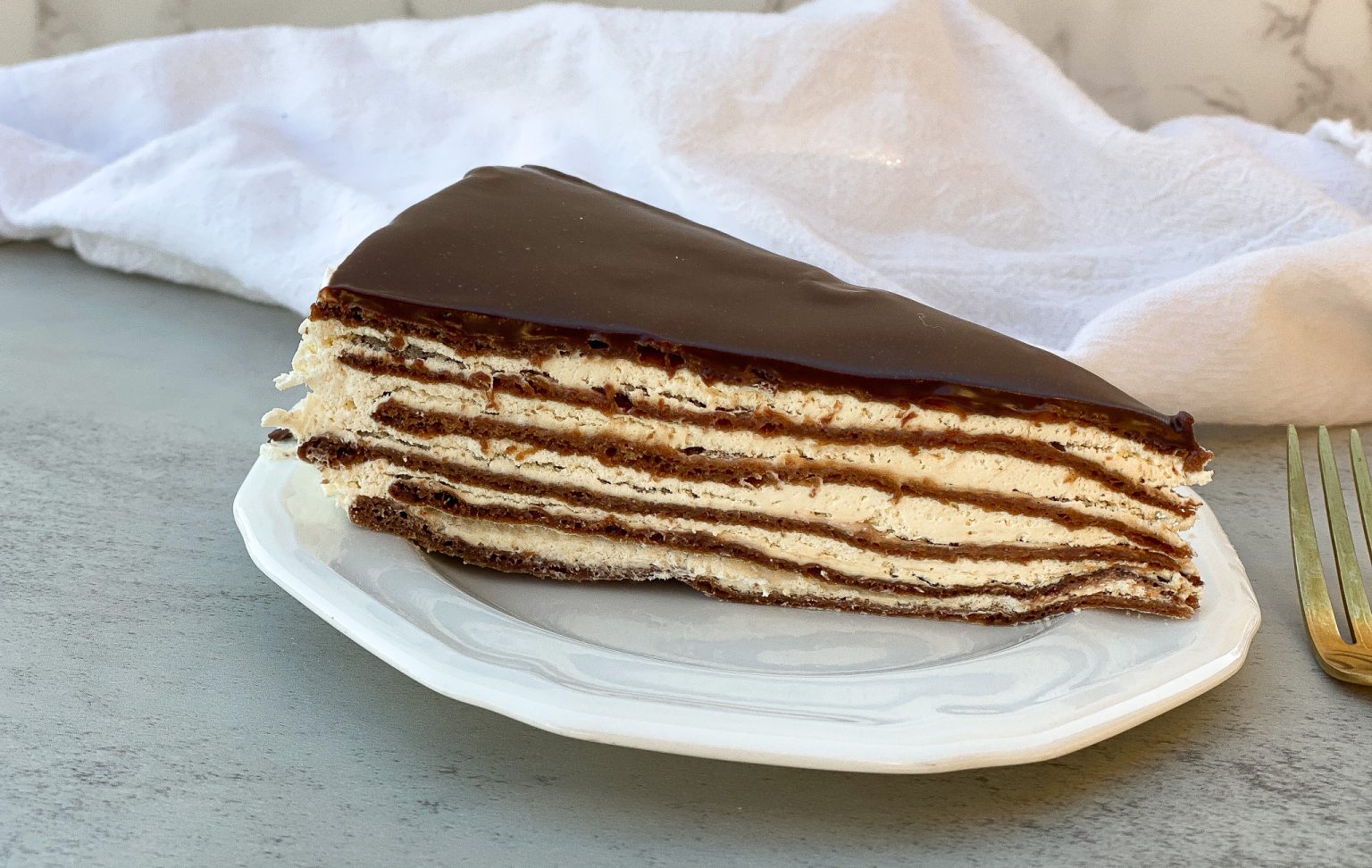 chocolate Spartak cake - lizasfarmhouse.com