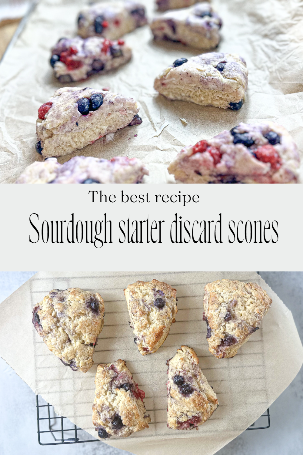 Sourdough discard scone recipe - lizasfarmhouse.com