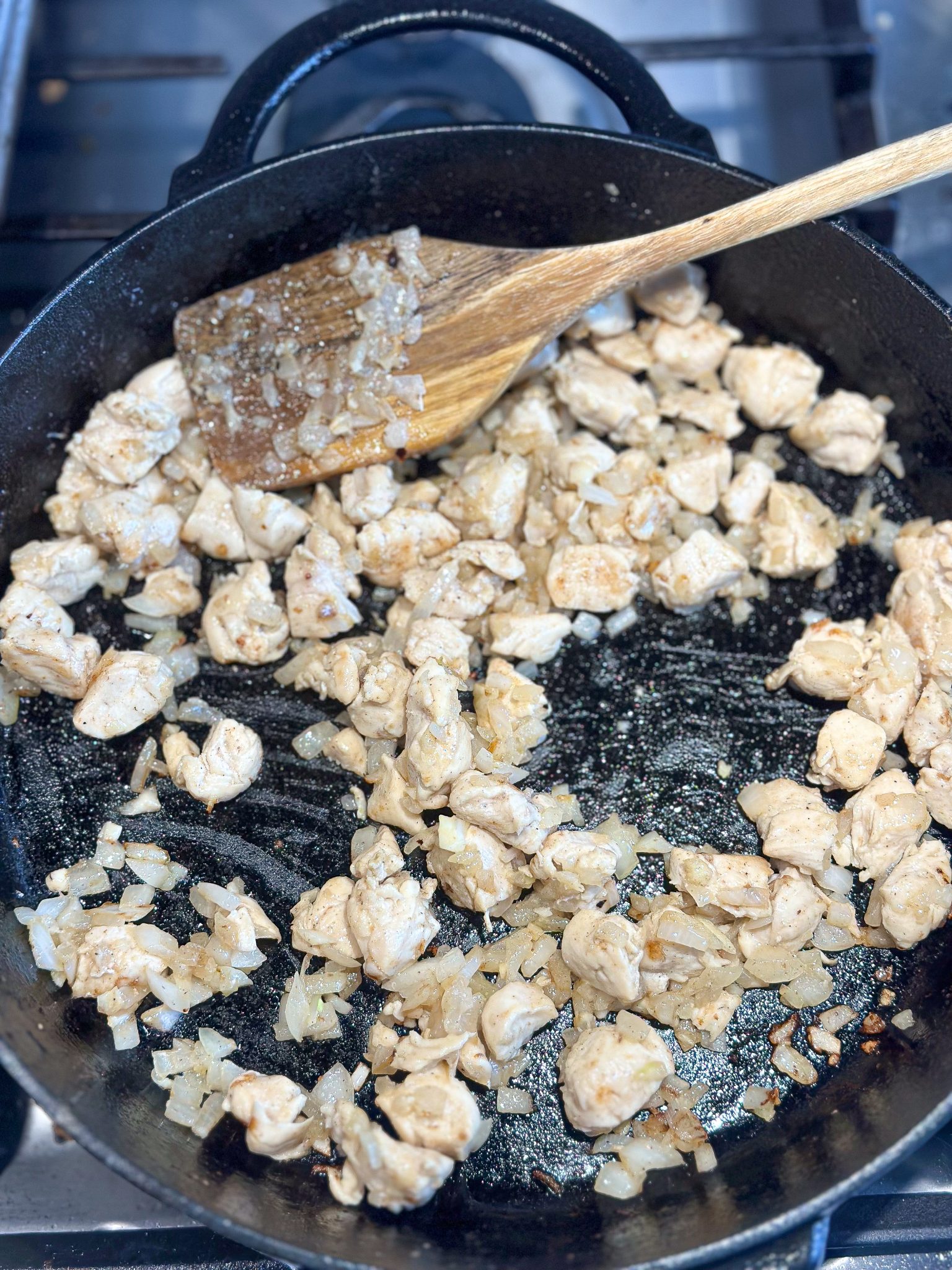 Creamy Chicken Orzotto - lizasfarmhouse.com