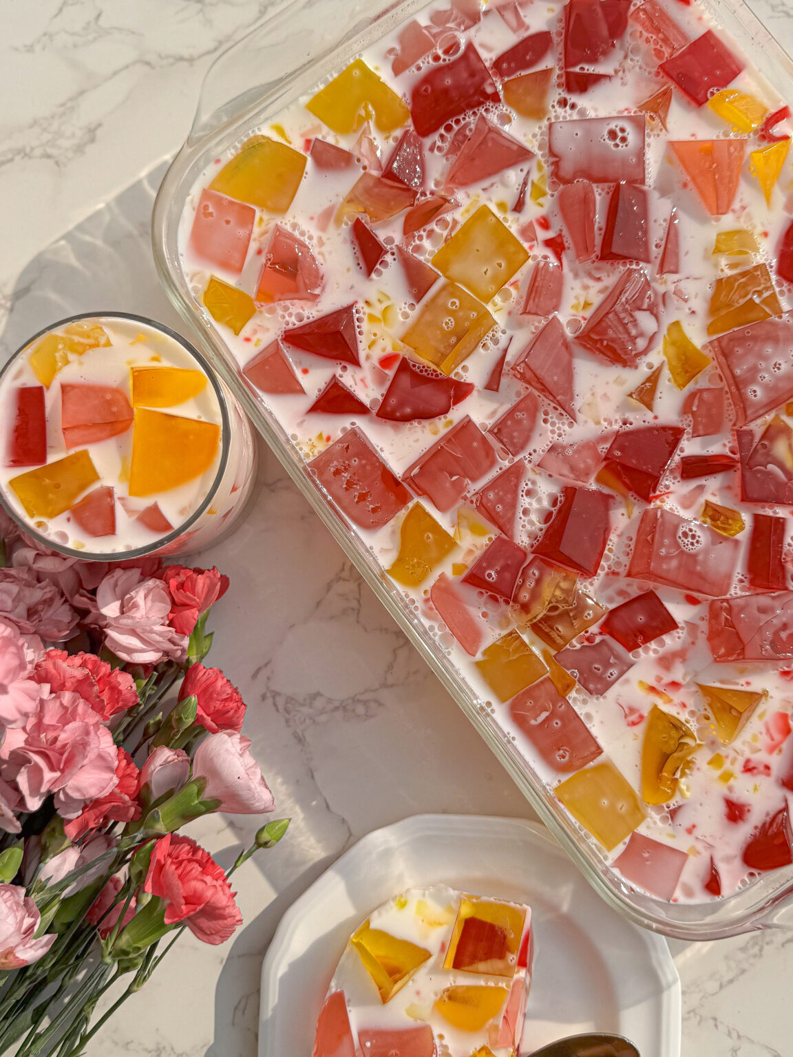 Broken glass Jell-O - lizasfarmhouse.com