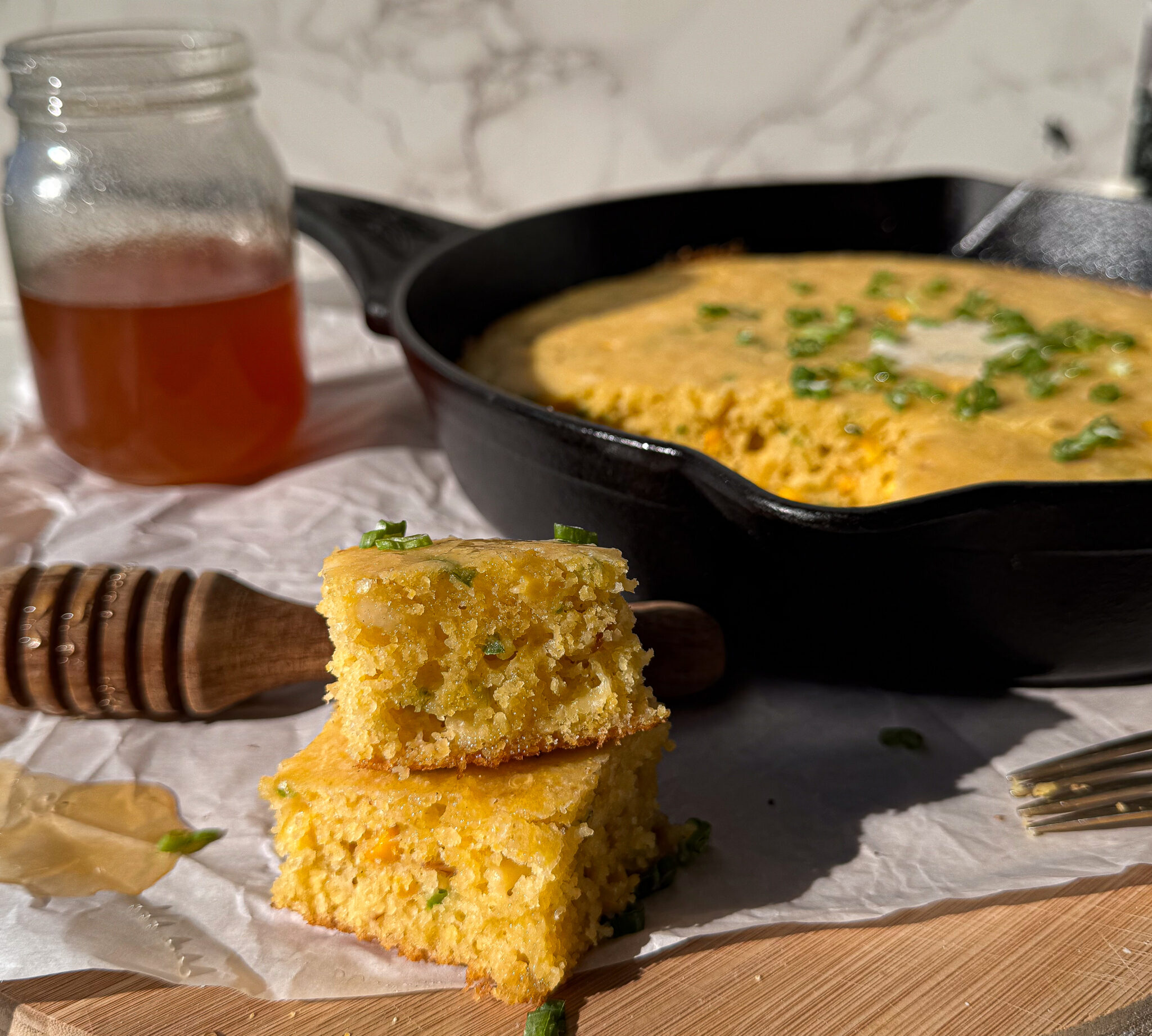 Sourdough cornbread - lizasfarmhouse.com