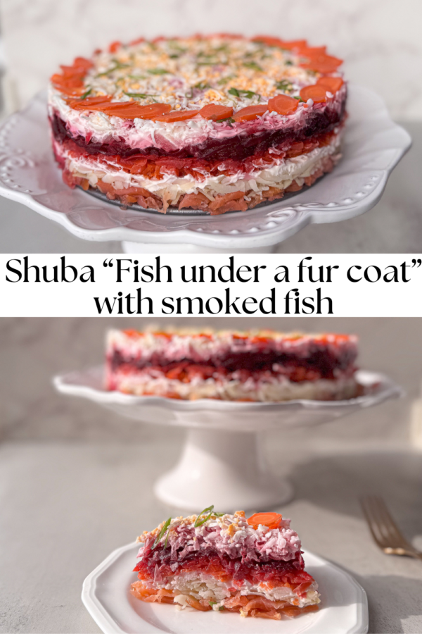 Shuba ( Fish Under a Fur Coat) With Smoked Salmon - lizasfarmhouse.com
