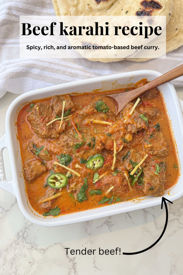Easy beef karahi recipe - lizasfarmhouse.com