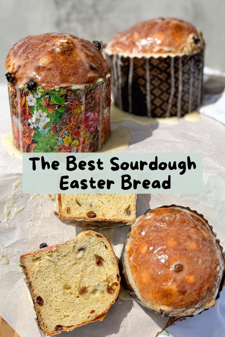 Sourdough Easter bread (Paska) - lizasfarmhouse.com