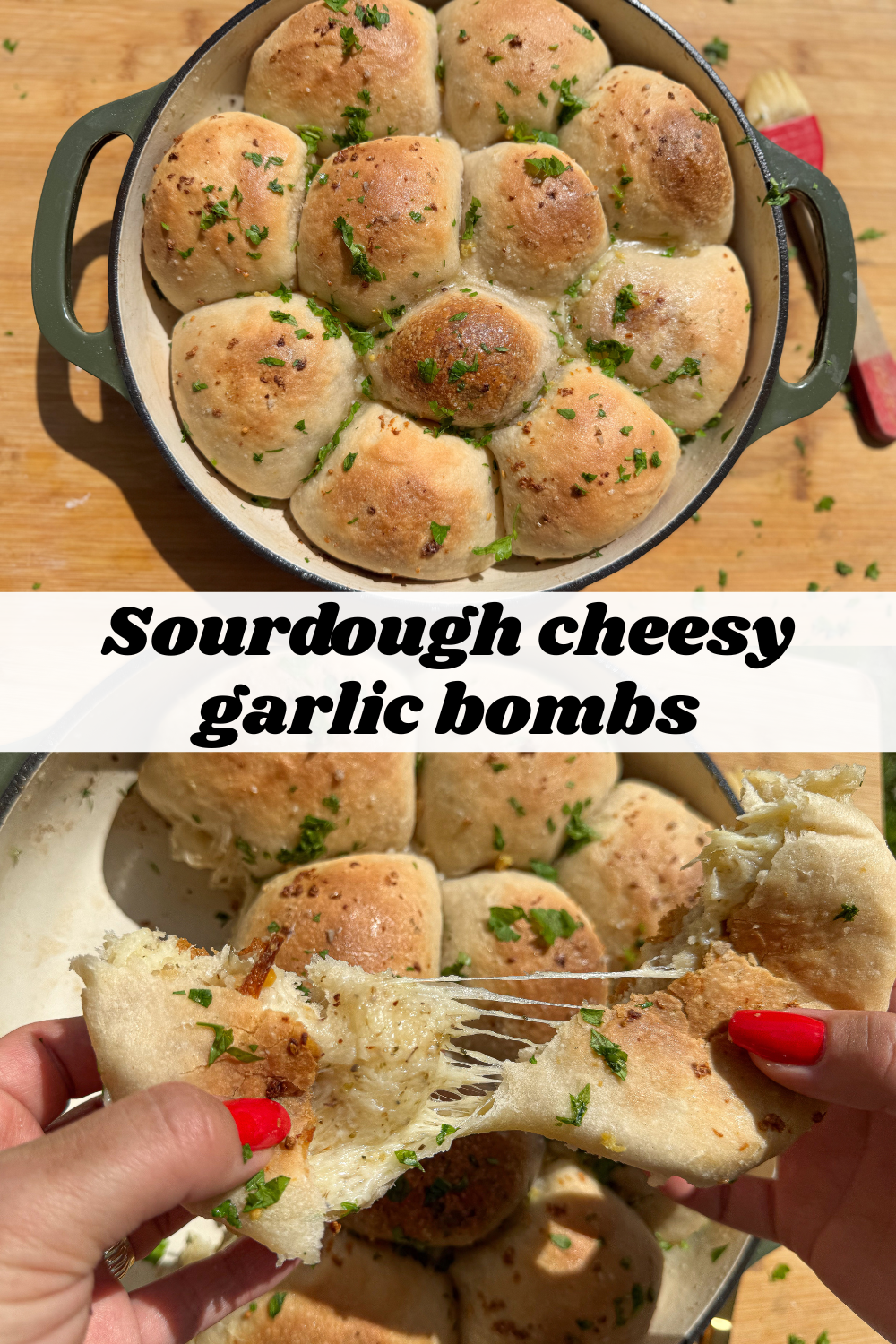 Cheesy Sourdough Garlic Bombs – Easy Pull-Apart Bread Recipe ...